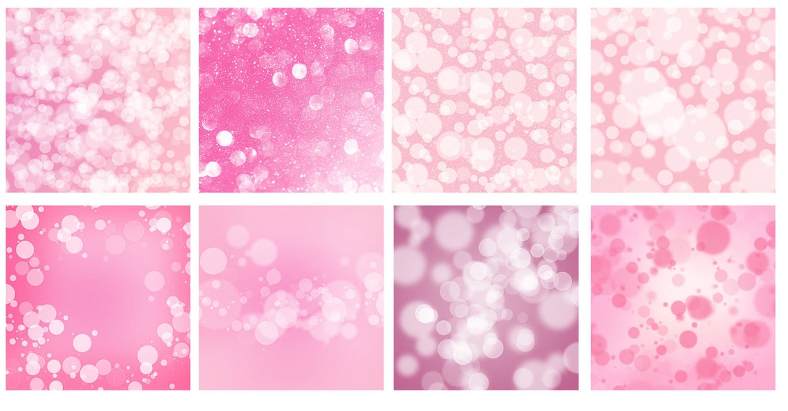 Pink Bokeh Digital Paper printable backgrounds Bokeh Lights | Etsy