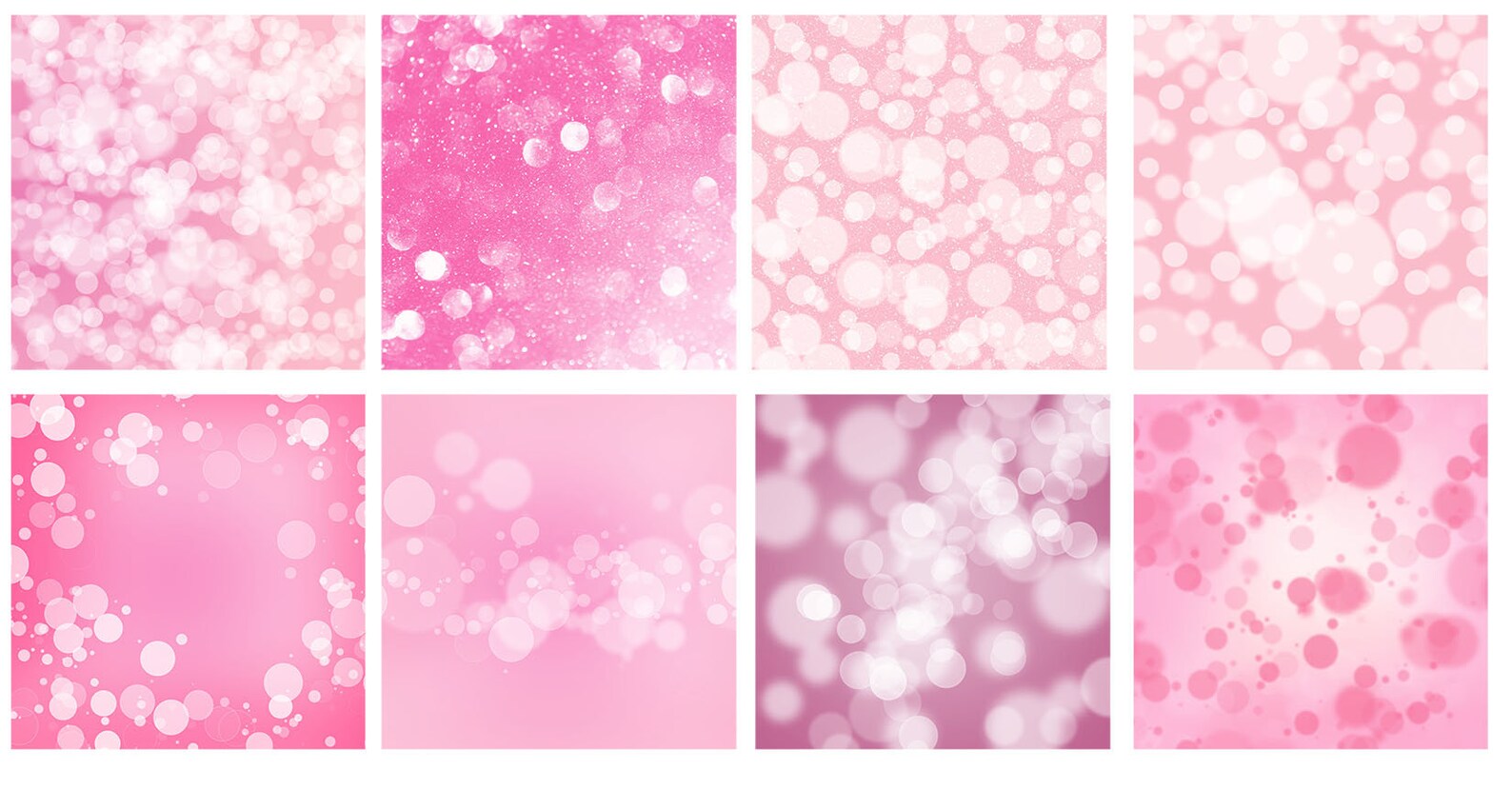 Pink Bokeh Digital Paper, Printable Backgrounds Bokeh Lights, Fairy ...