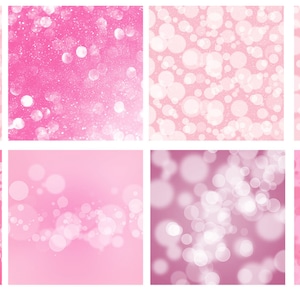 Pink Bokeh Digital Paper, Printable Backgrounds Bokeh Lights, Fairy ...