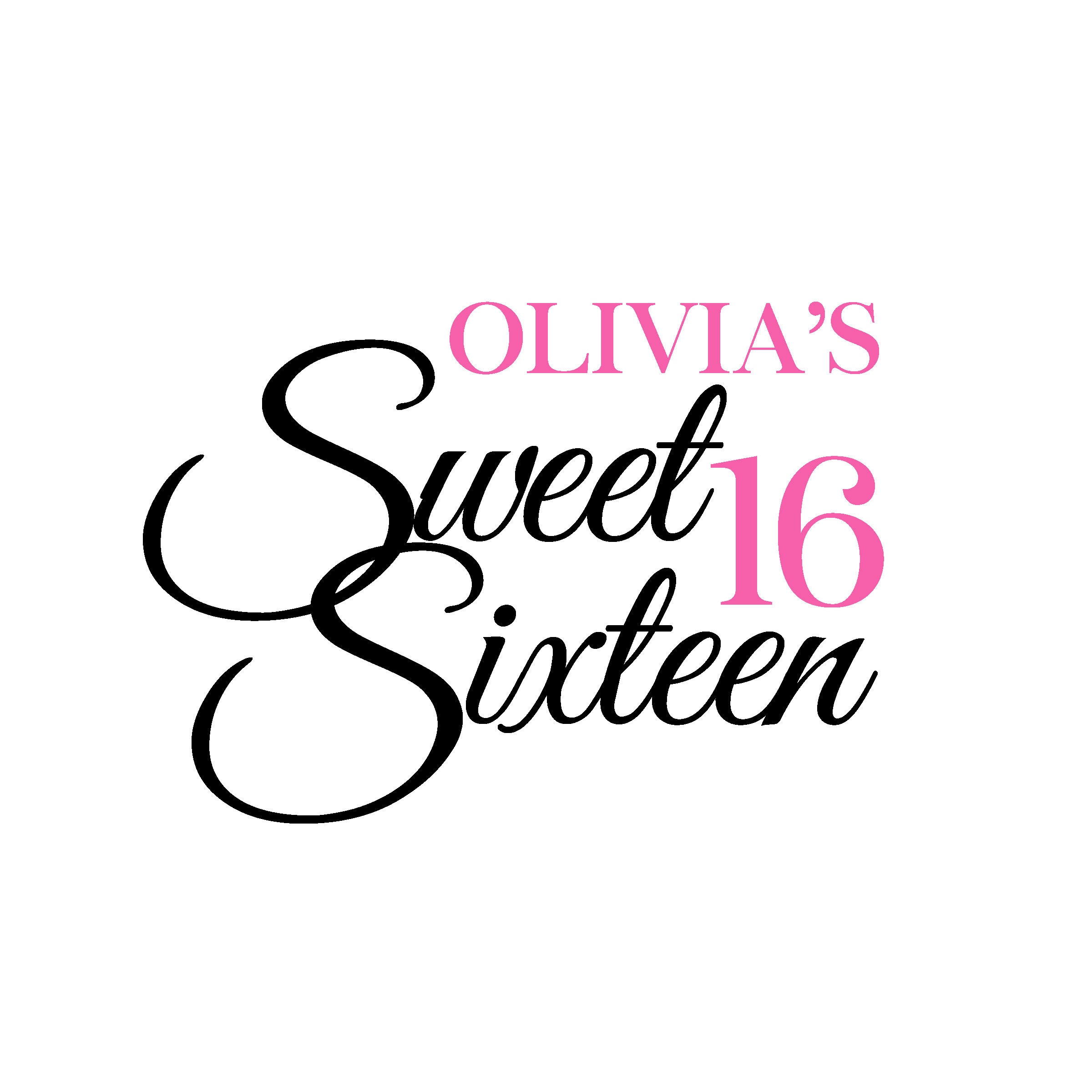 Sweet Sixteen Logos Birthday Badge Sweet 16
