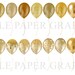 Teal and Gold Balloons Clipart Glitter Balloon PNG Digital - Etsy
