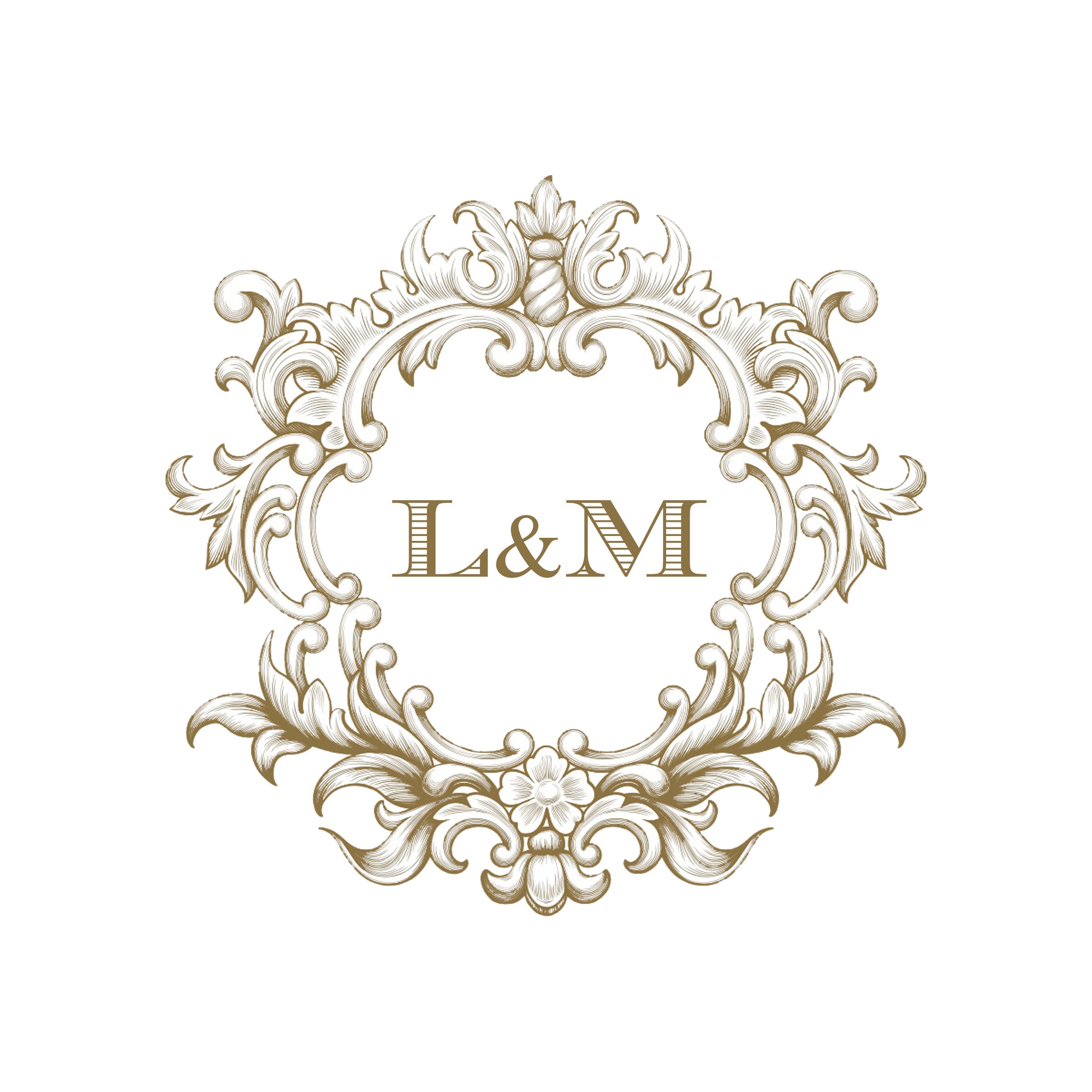 Classic Elegant Digital Wedding Monogram Wedding Logo Custom | Etsy