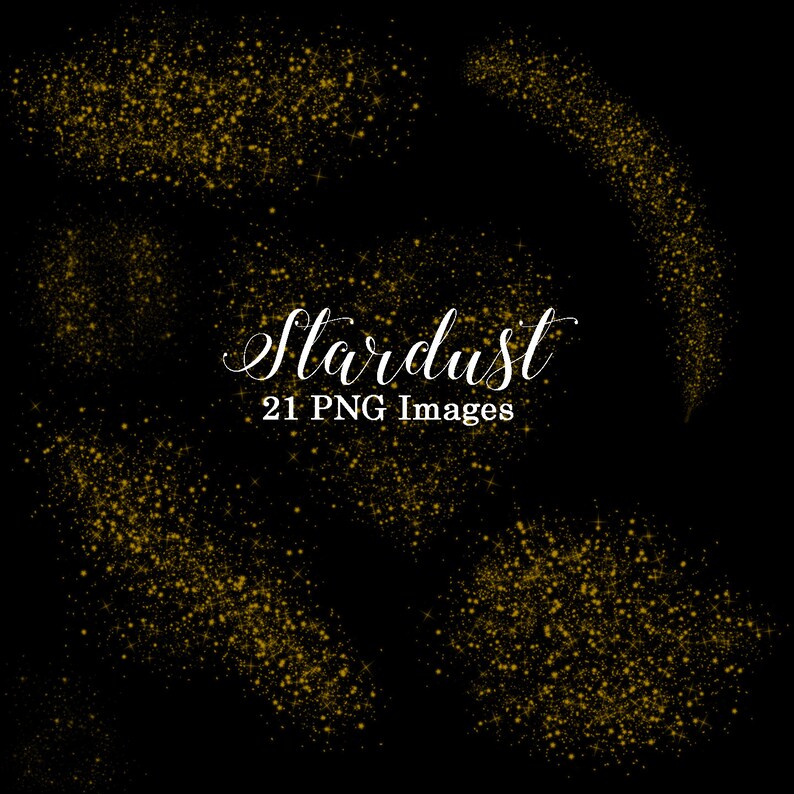 Gold Stardust Clipart Gold Stars Clip Art Lights Clipart | Etsy