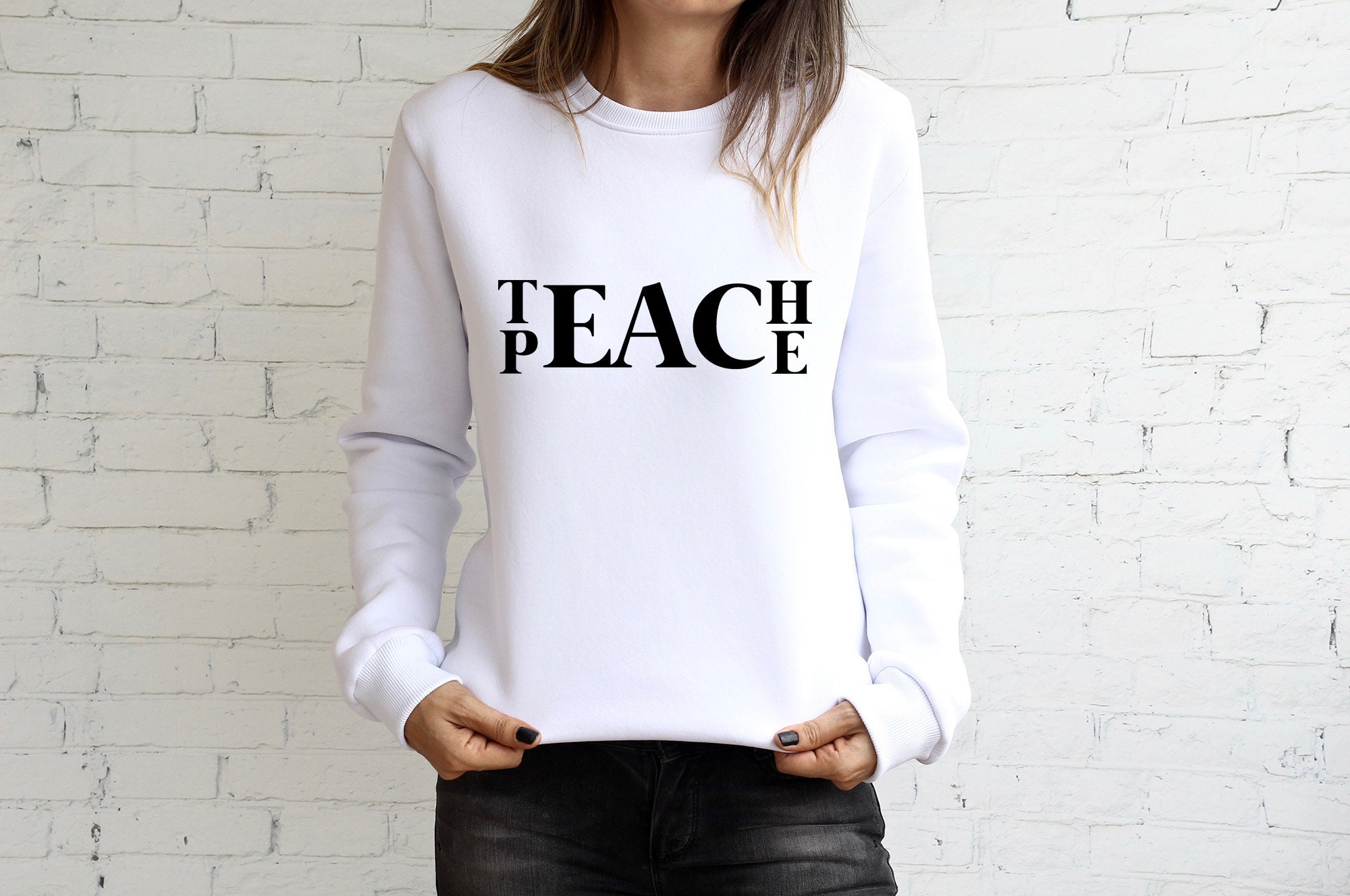 Teach Peace SVG Instant Download Cut Files for Cricut | Etsy