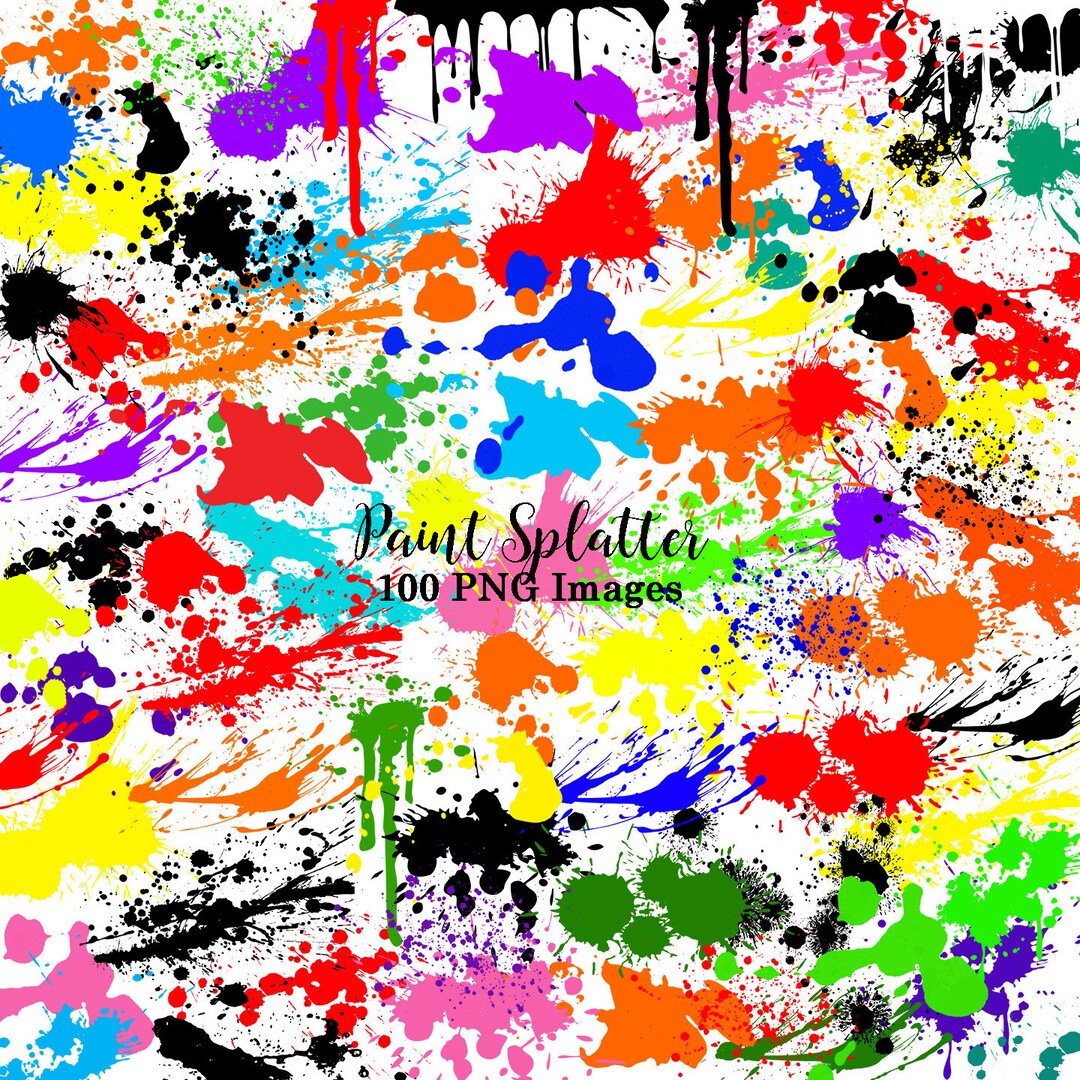 Colorful Ink Paint Splatter Clipart #17, Clip Art, Cricut Files, Party ...