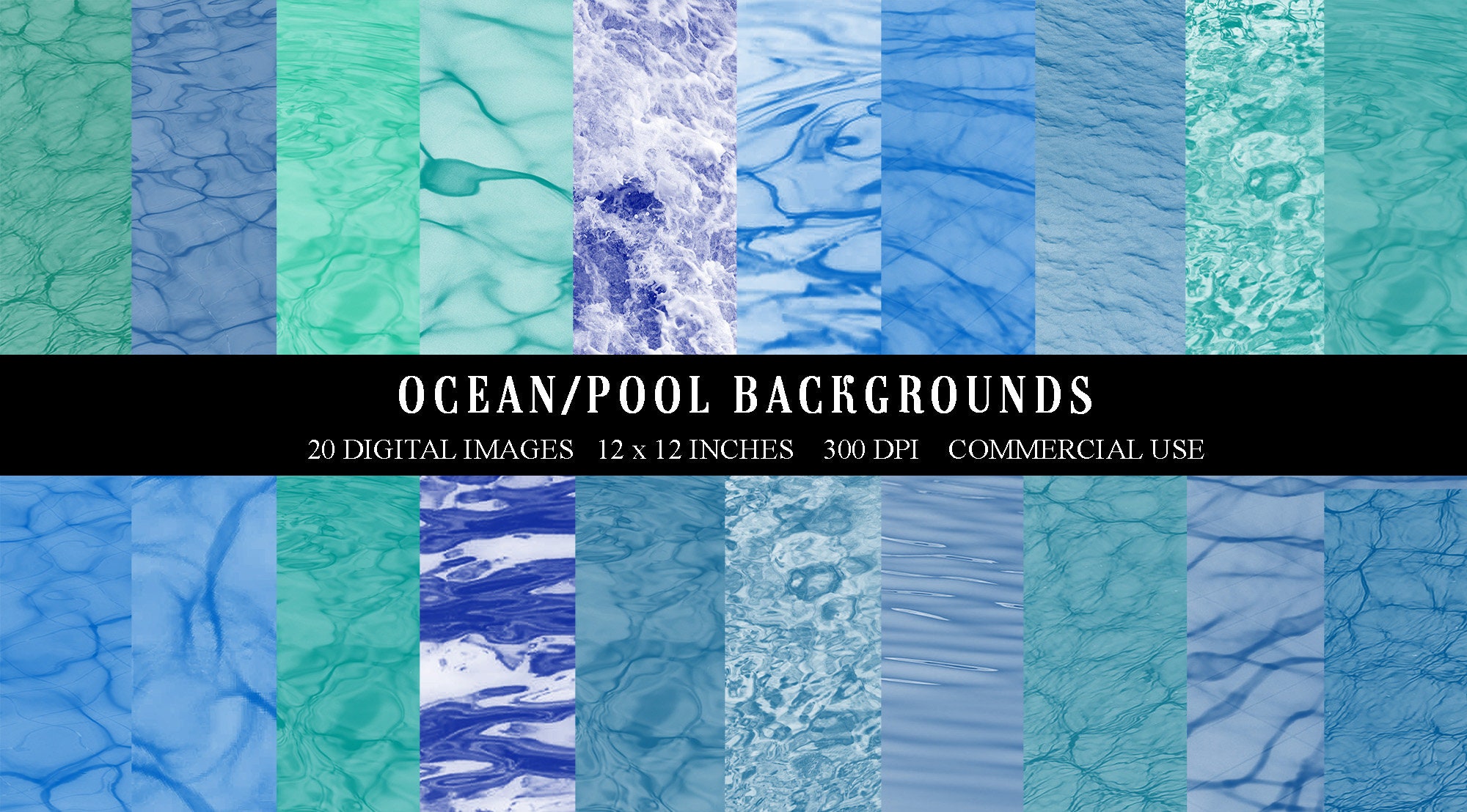 Ocean Sea Water Digital Papers Pool Water Background - Etsy