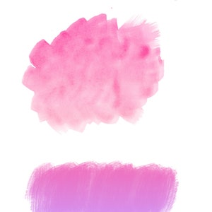 Watercolor Clipart, Pink and Purple Watercolor Brush Clip Art, Splashes ...