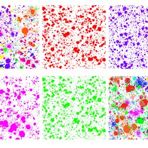 Neon Paint Splatter Overlays, Funky, Whimsical, Digital INSTANT ...