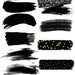 Black Watercolor Brush Strokes, Black Paint Clipart, Black Paint ...