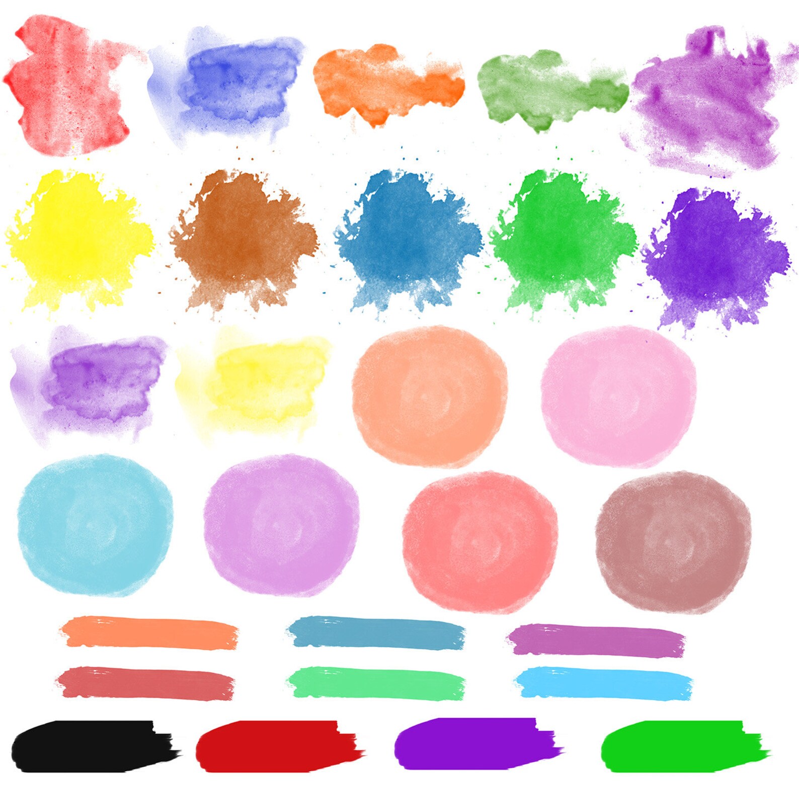 Watercolor Clipart #4, Watercolor Clip Art, Watercolor, Textures ...