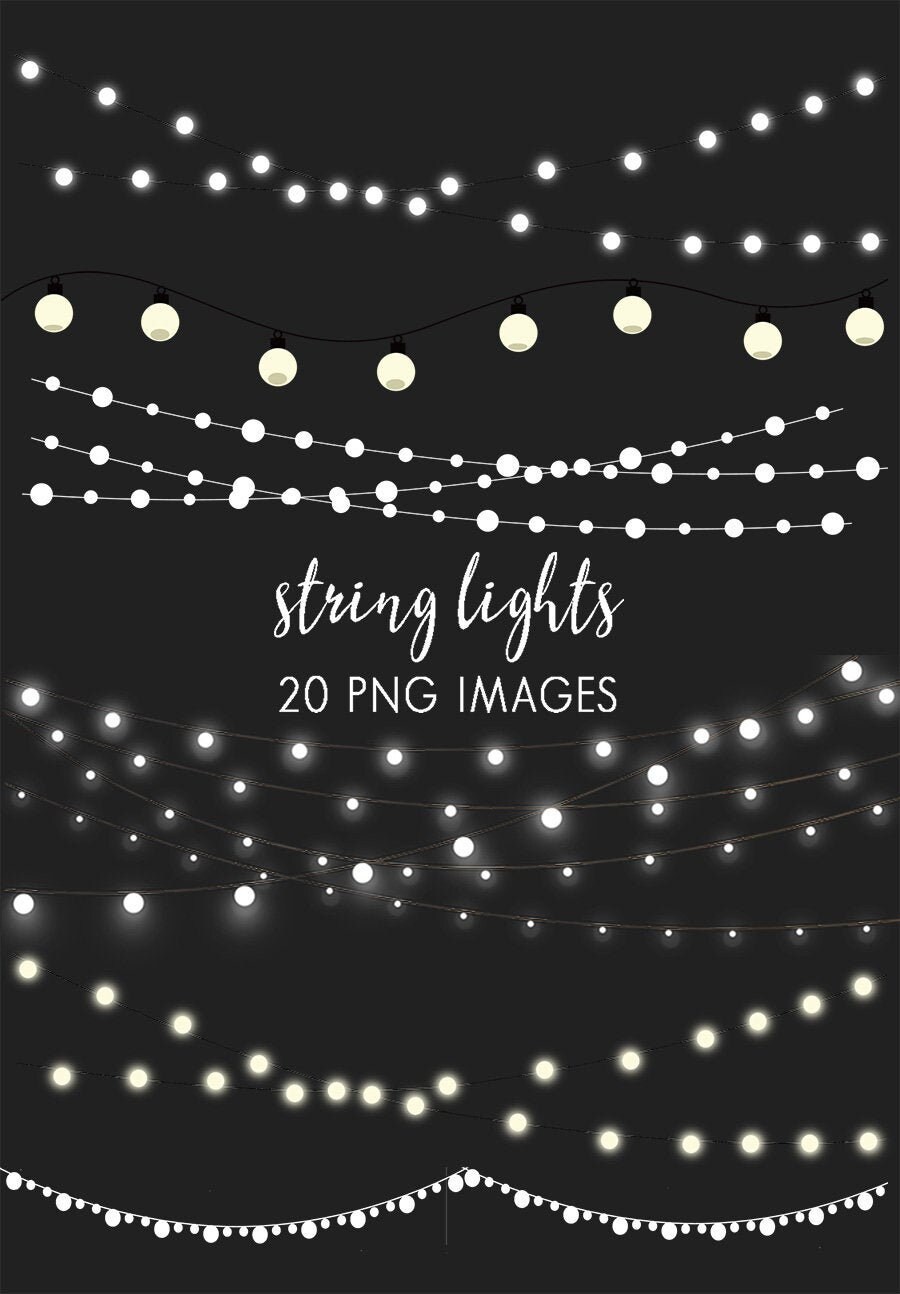 String Lights Clipart Fairy Lights Clip Art Party Lights - Etsy