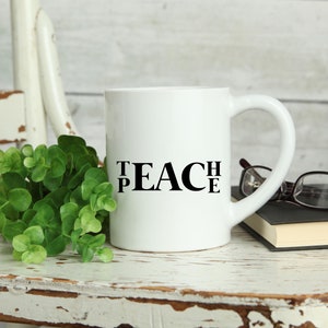 Teach Peace SVG, Instant Download, Cut Files for Cricut Silhouette, SVG ...