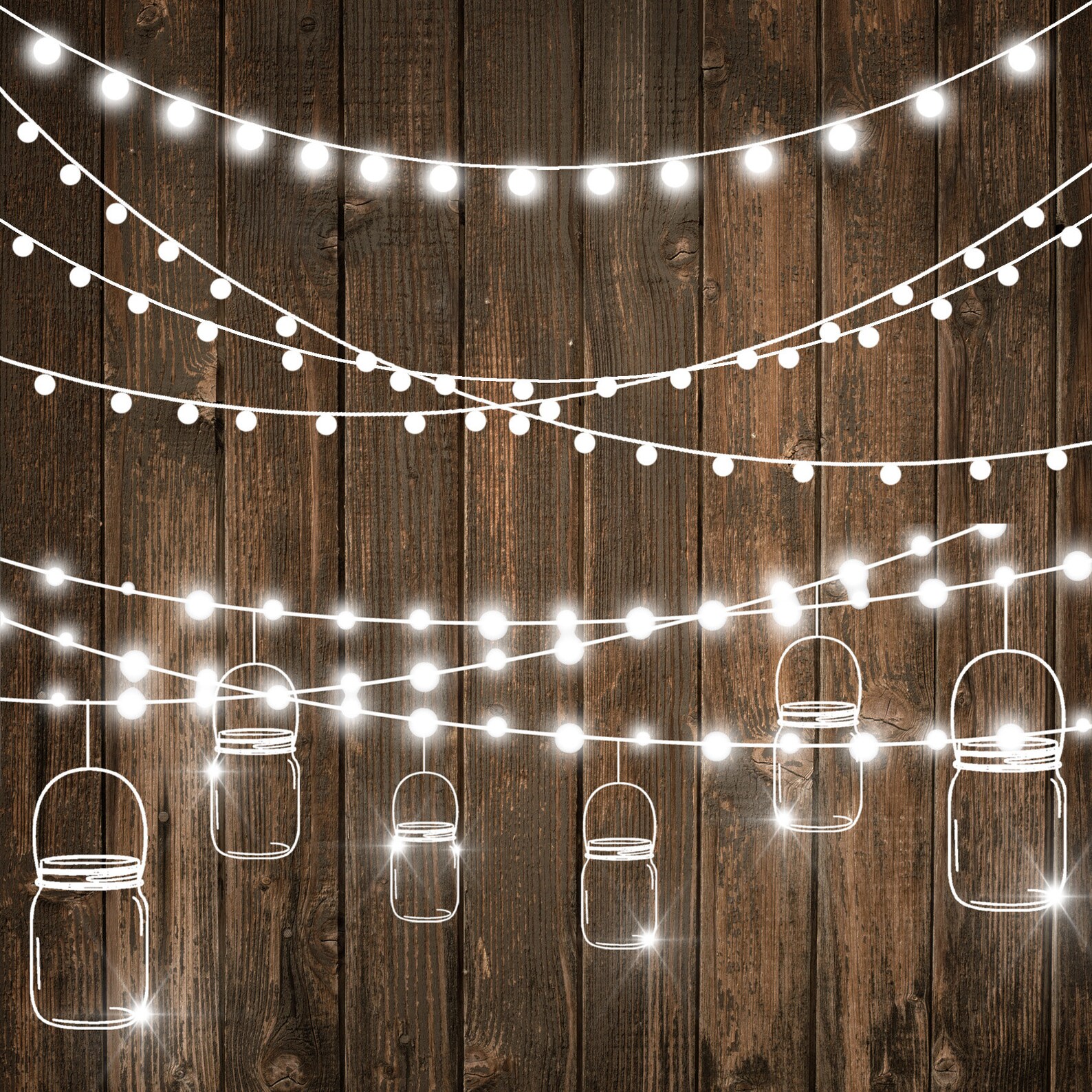 String Lights Clipart, Fairy Lights Clip Art, Party Lights Clipart ...