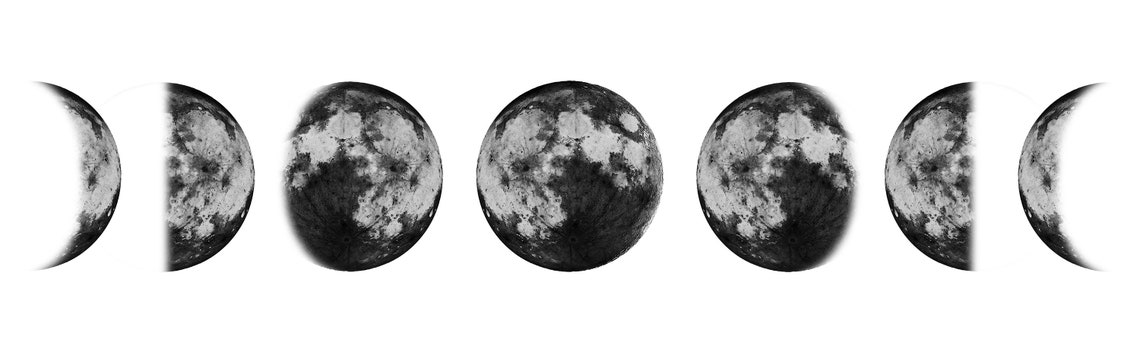 Moon Phases Clipart Watercolor Moon Clip Art Graphics - Etsy