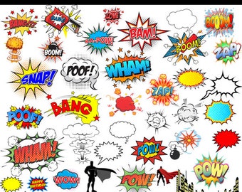 Comic Book Clip Art | Etsy
