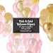 Blush Pink and Gold Glitter Balloons Clipart, Glitter Sparkle Confetti ...
