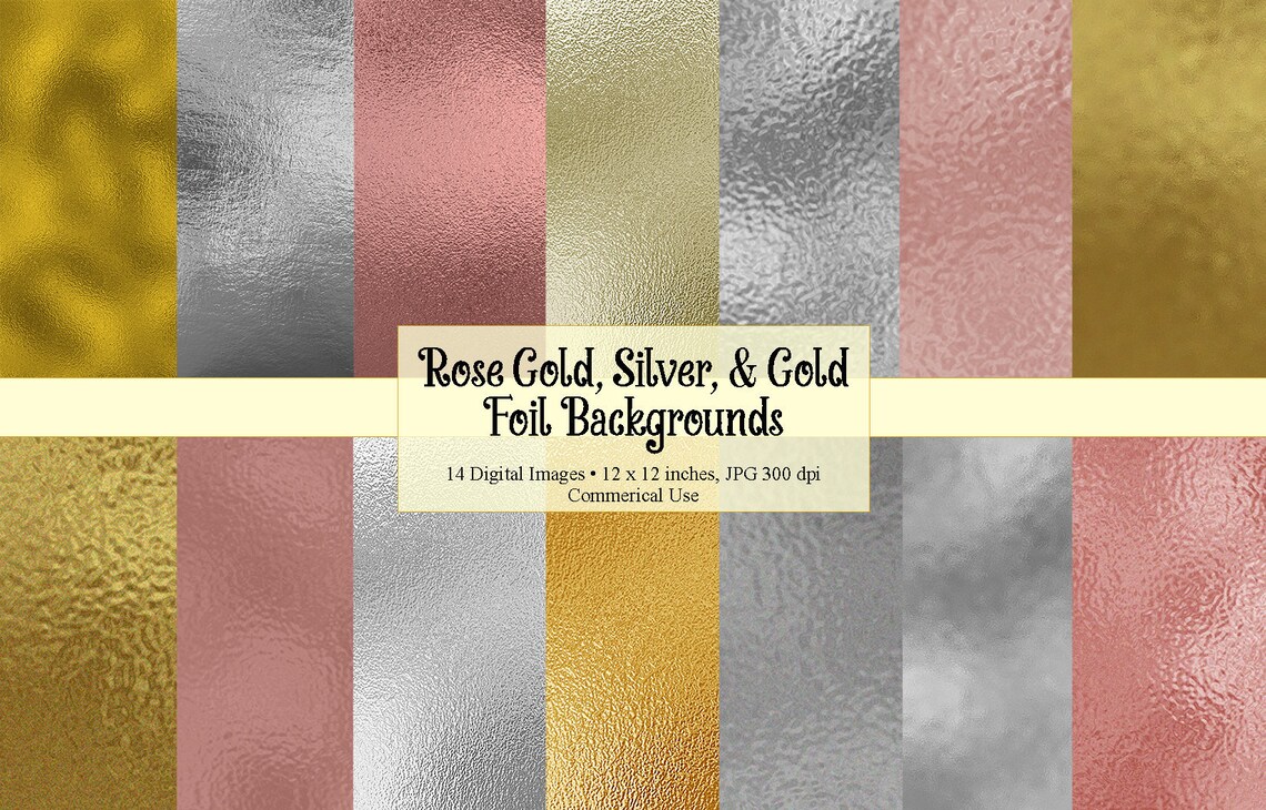 Foil Digital Paper Foil Textures Shimmer Printable | Etsy