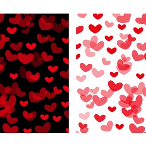 Hearts Clipart and Digital Paper Bundle, Backgrounds and Overlays for ...