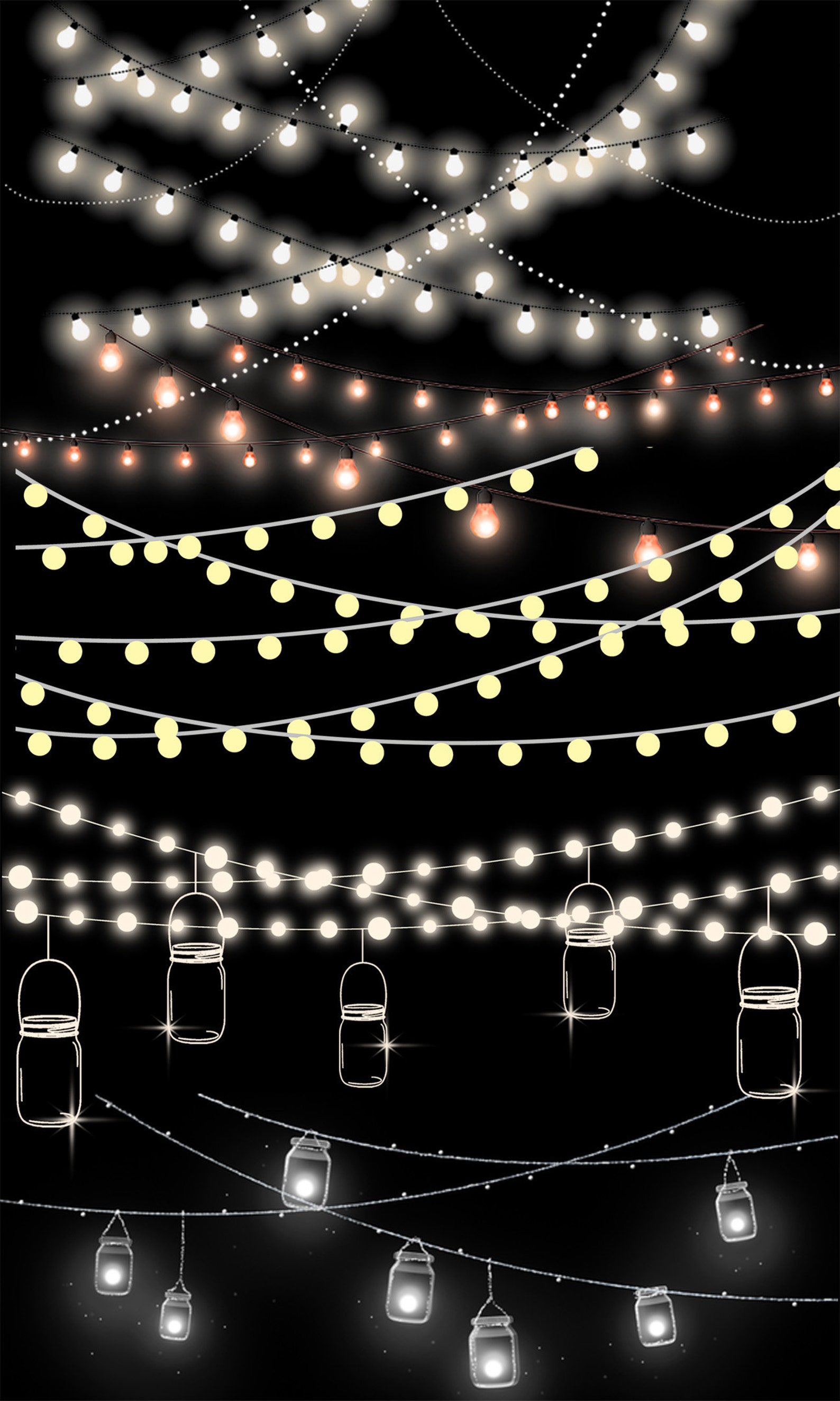 String Lights Clipart Fairy Lights Clip Art Party Lights - Etsy Australia