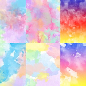 Watercolor Background Clipart #11, Pink Purple Blue Green Aqua ...