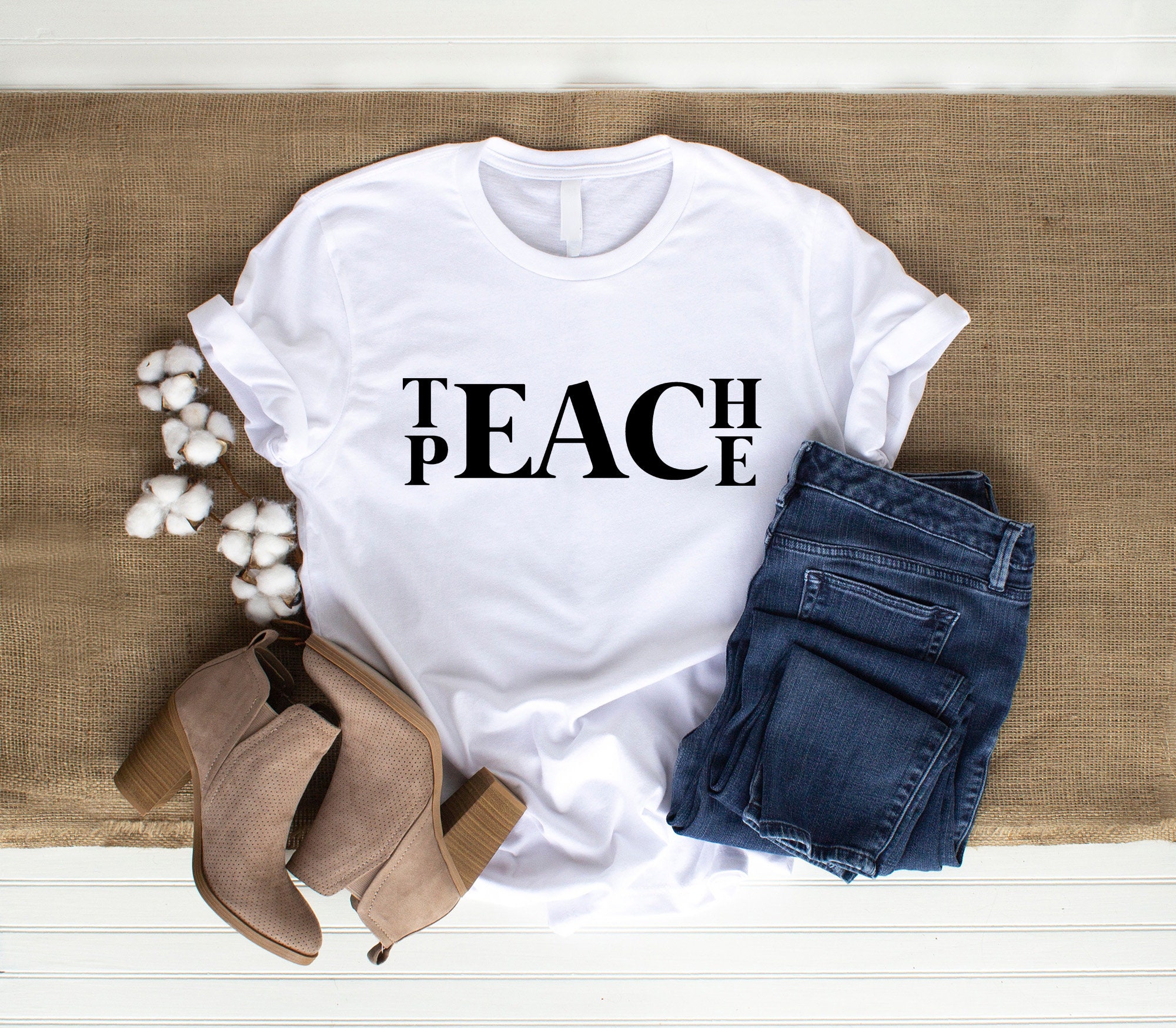 Teach Peace SVG Instant Download Cut Files for Cricut | Etsy