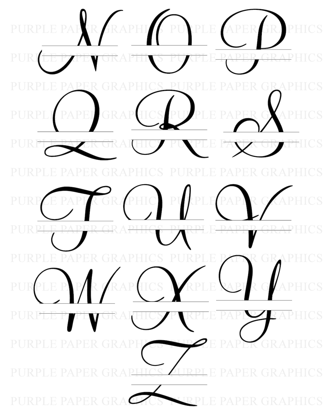 Split Monogram SVG DXF PNG Jpeg Split Monogram Frame - Etsy