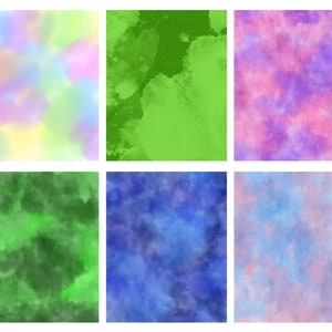 Watercolor Digital Paper Backgrounds, Printable Paper Watercolor Brush ...