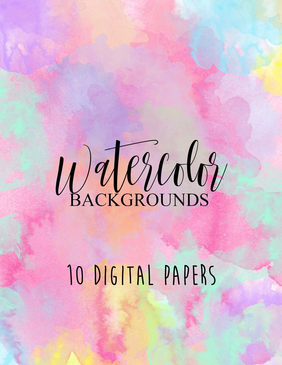Watercolor Background Clipart Pink and Purple Watercolor | Etsy