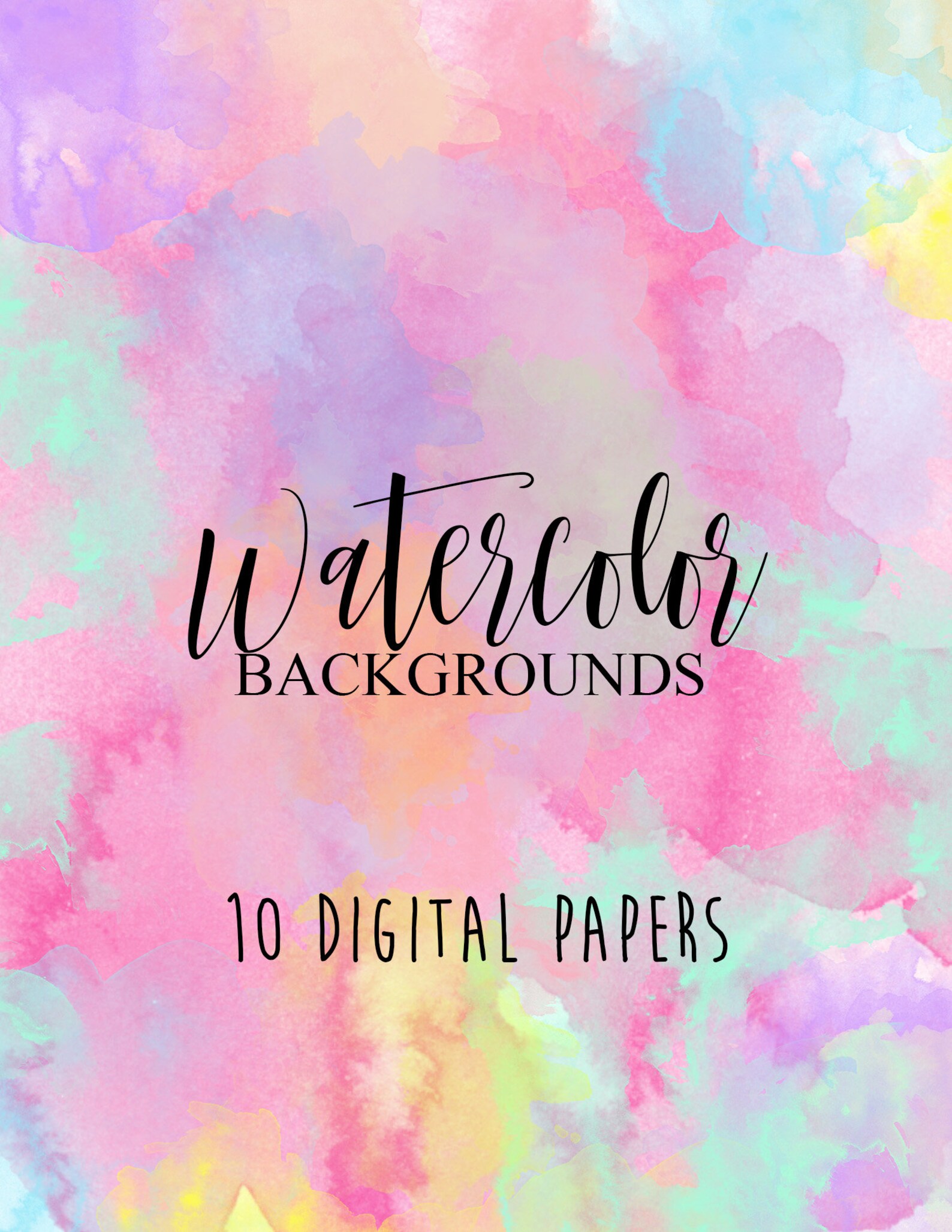 Watercolor Background Clipart, Pink and Purple Watercolor Brush Clip ...