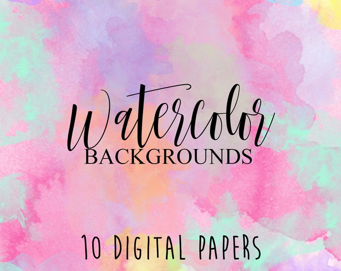 Watercolor Background Clipart, Pink and Purple Watercolor Brush Clip ...