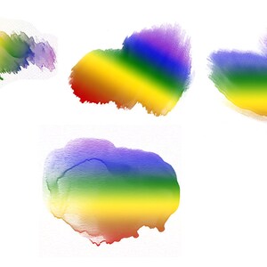 Rainbow Watercolor Clipart #15, Watercolor Brush Clip Art, Splashes ...