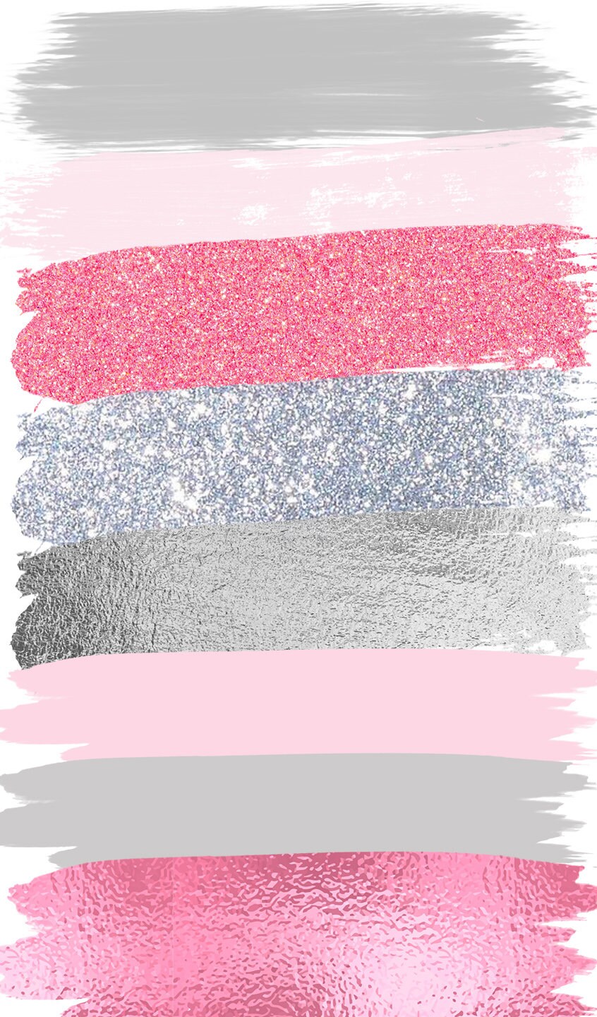 Pink Gray Brush Strokes Clip Art 27 Hand Painted Pink Glitter - Etsy