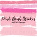 Pink Gray Brush Strokes Clip Art #38 Hand Painted Pink Glitter Foil ...