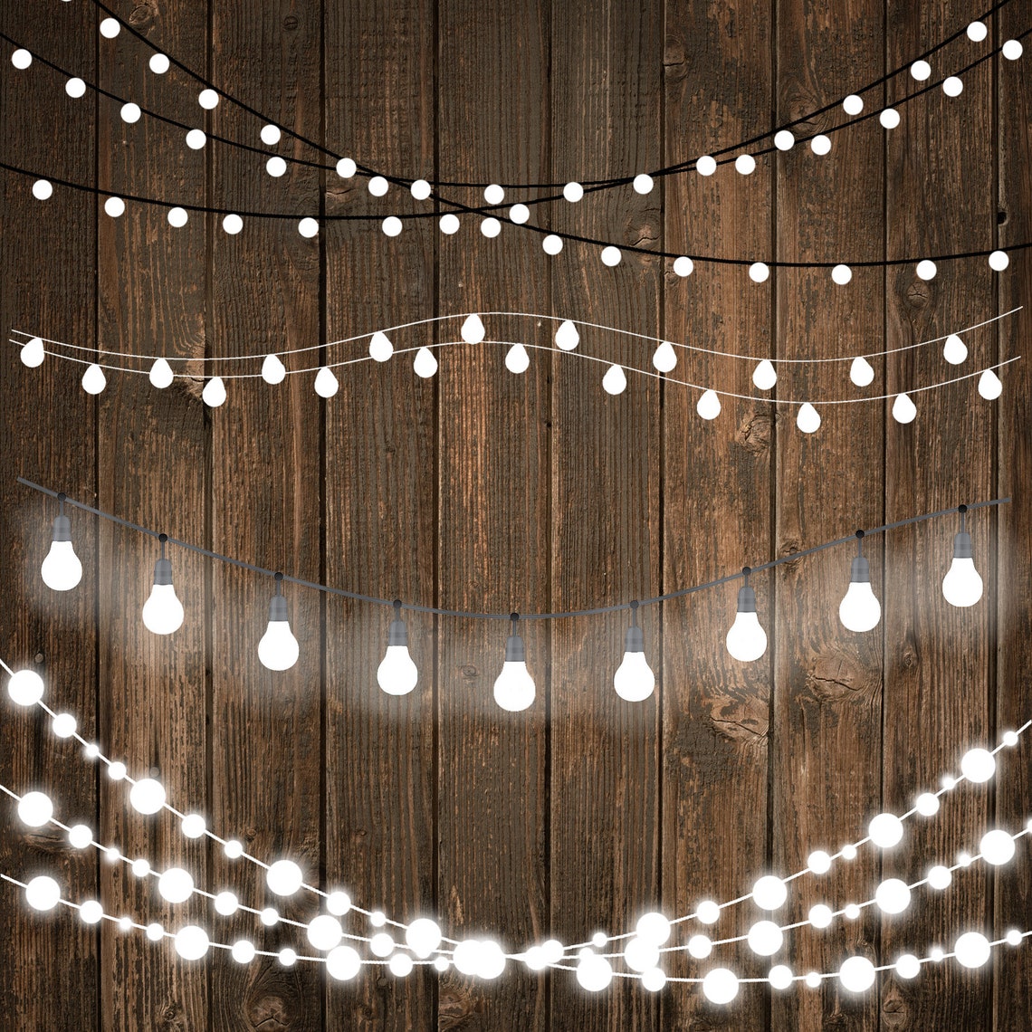 String Lights Clipart Fairy Lights Clip Art Party Lights - Etsy