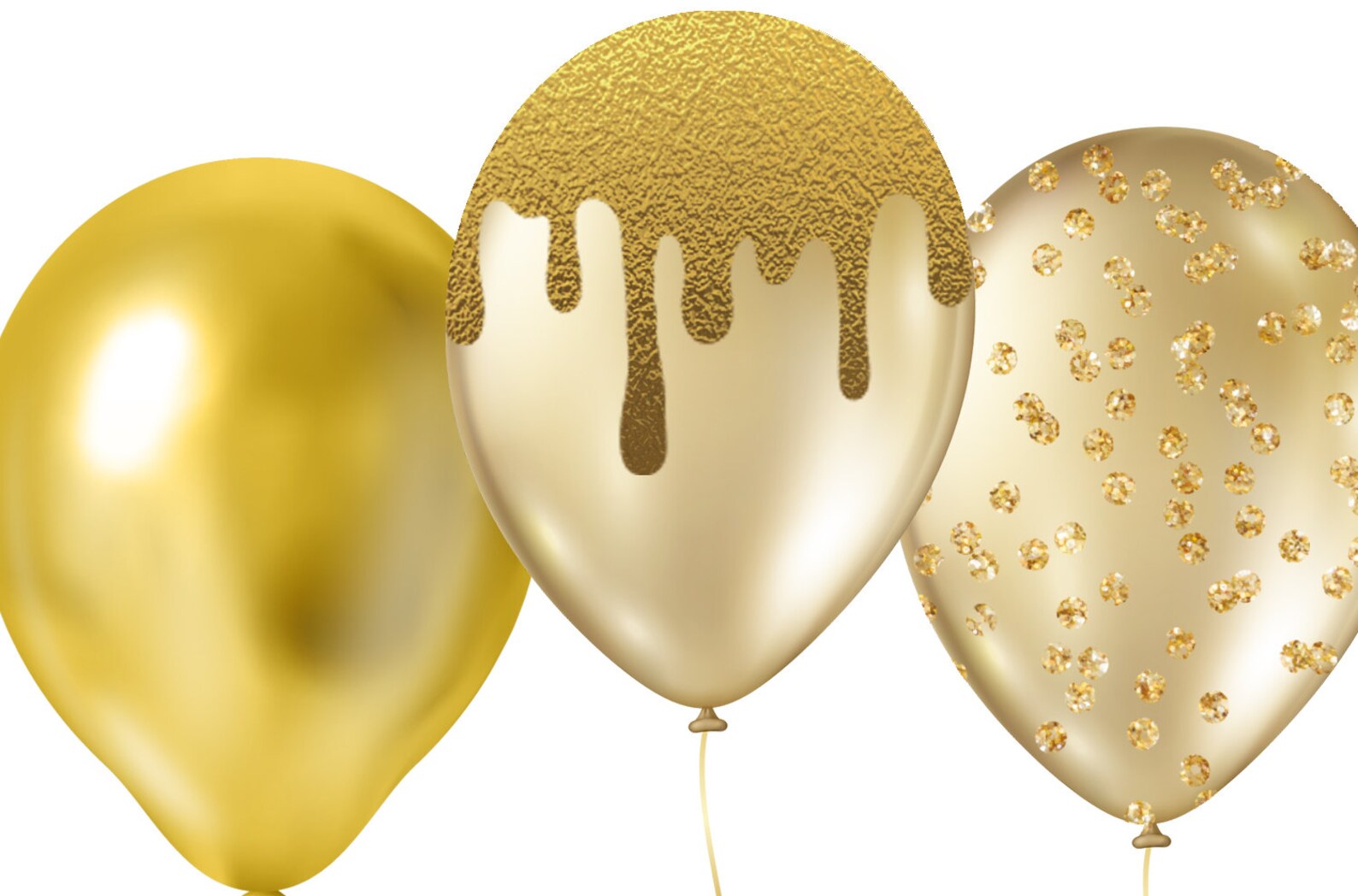 Burgundy and Gold Balloons Clipart, Gold Glitter Sparkle Confetti ...