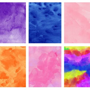 Watercolor Digital Paper Backgrounds, Printable Paper Watercolor Brush ...