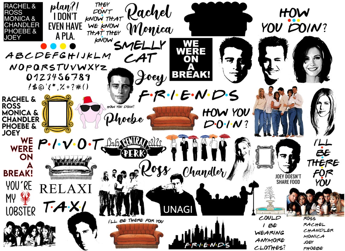 Friends Clipart Friends Tv SHow Clip art Bundle Friends | Etsy
