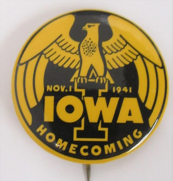 Rare 1941 UNIVERSITY of IOWA HOMECOMING Football 1.75 | Etsy Hong Kong