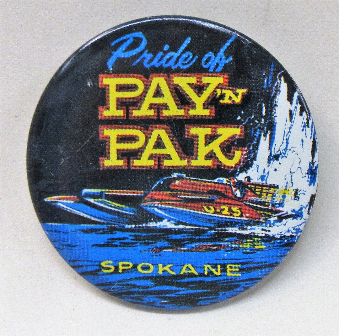 1969 PAY 'N PAK Spokane HYDROPLANE Boat Racing Pinback Button - Etsy