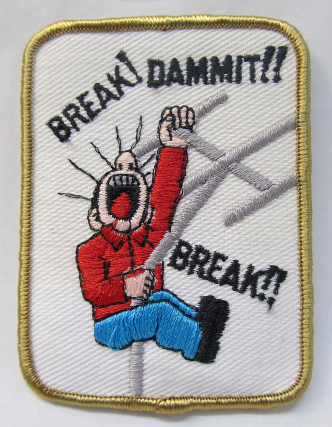 BREAK! DAMMIT! BREAK! Guy on Roof Hanging Onto Antenna Jacket or Shirt ...