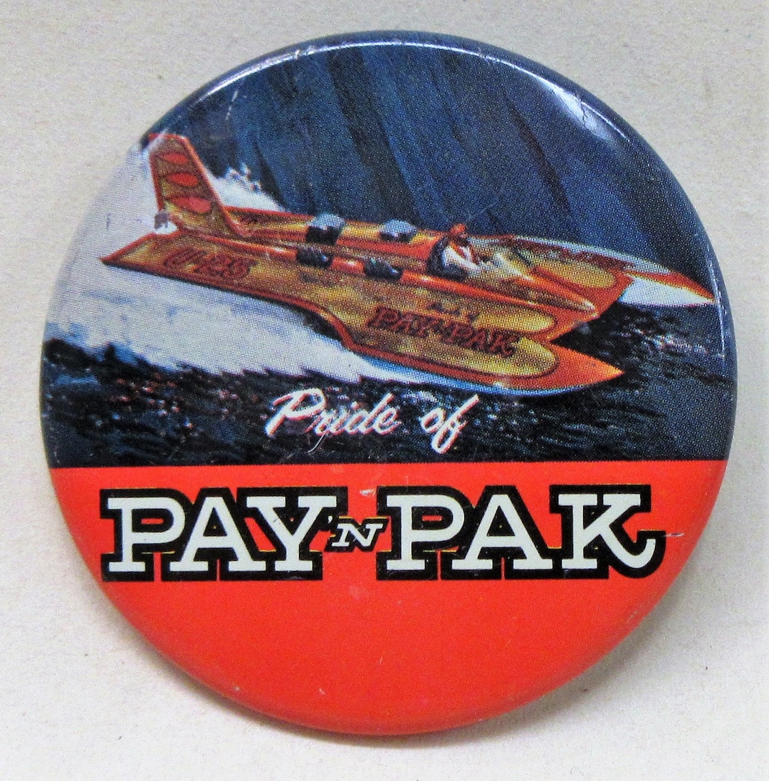 1970 PAY 'N PAK HYDROPLANE Boat Racing Pinback Button - Etsy