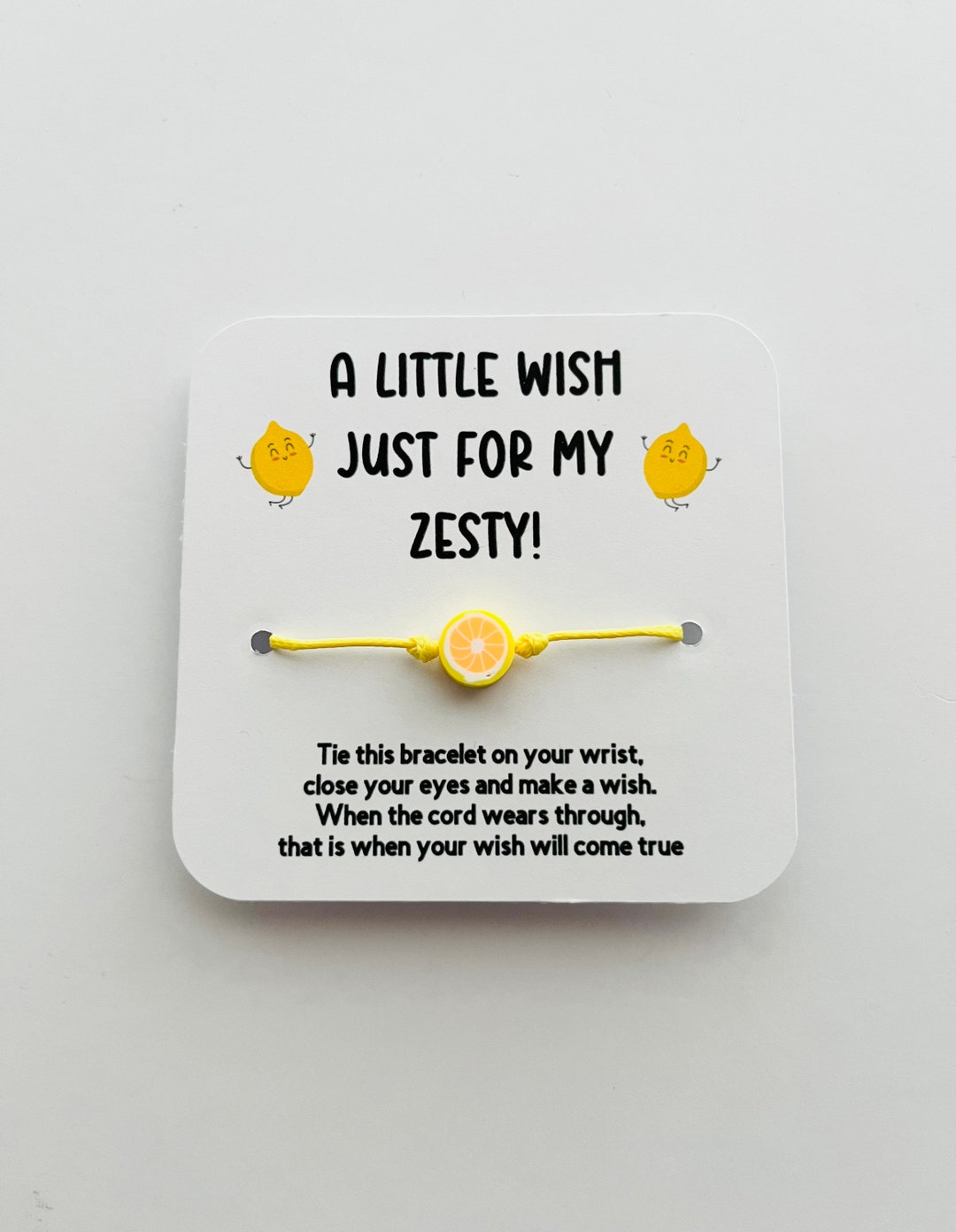 Lemon Wish Bracelet, Lemon, Lemon Theme, Bestie Gift, Lemon Gifts ...