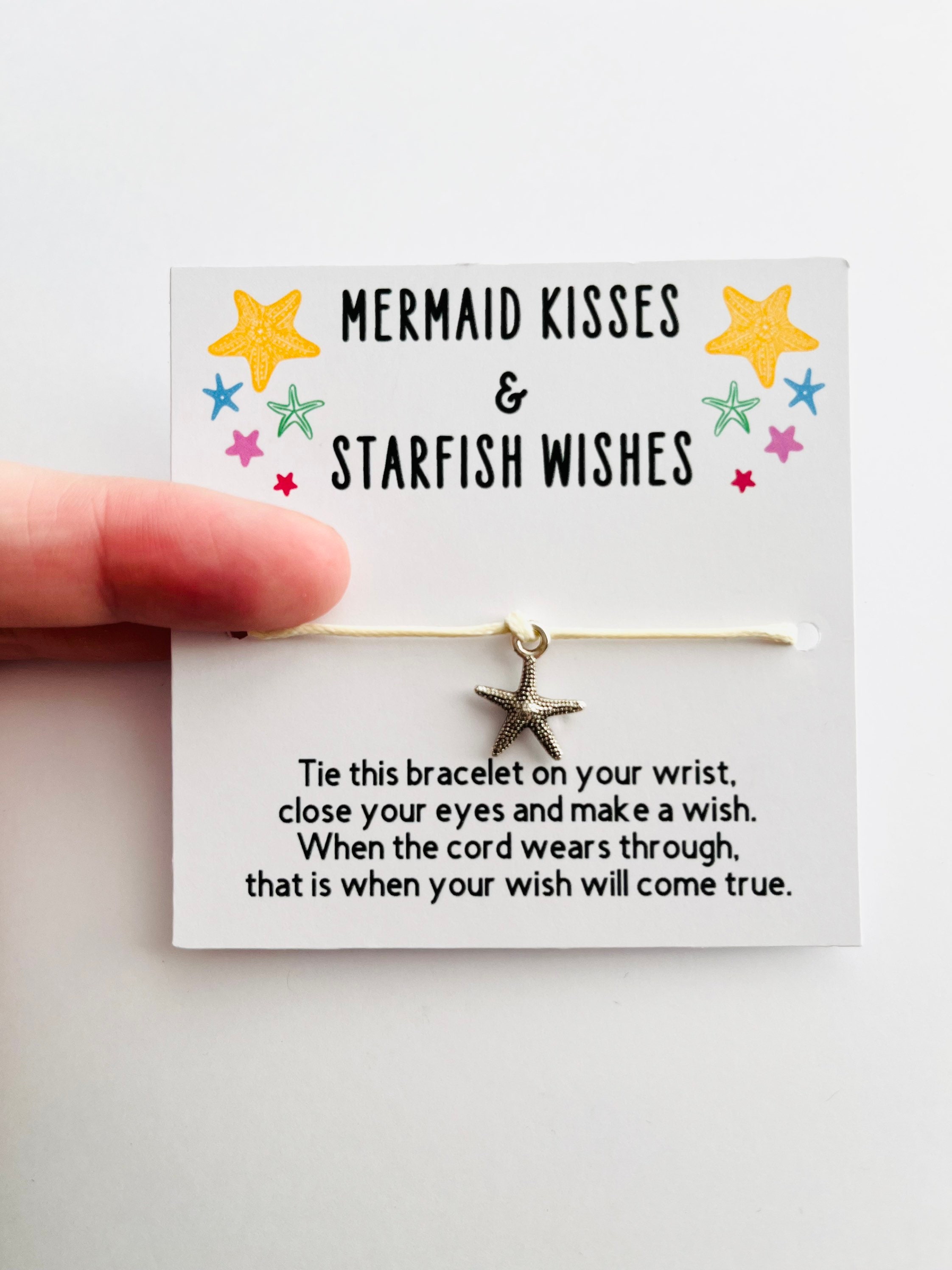 Wish Bracelet Mermaid Kisses and Starfish Wishes Mermaid - Etsy