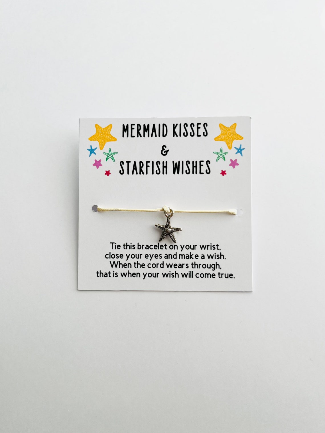 Wish Bracelet Mermaid Kisses and Starfish Wishes Mermaid - Etsy