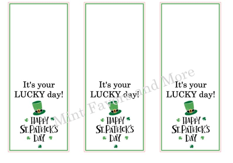 St. Patrick's Day Printable File for Lucky Charms or Candy - Etsy