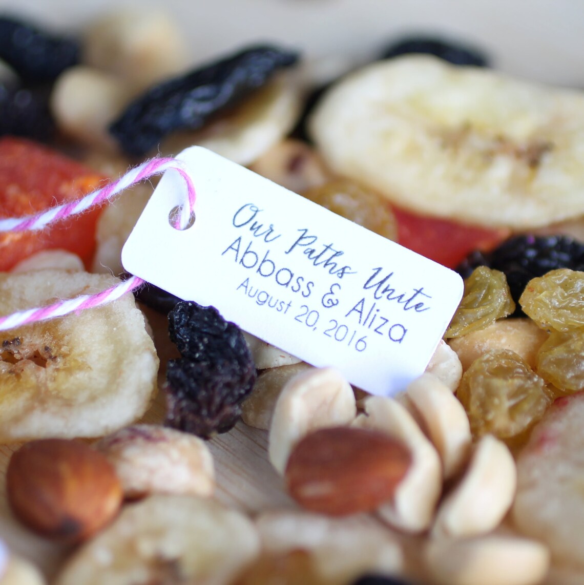 Wedding Favor Tags for Trail Mix Trail Mix Favor Tags - Etsy