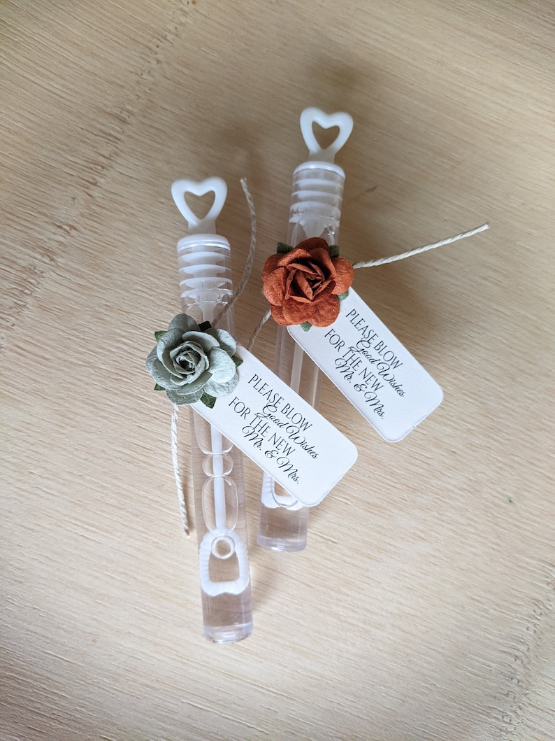 ASSEMBLED Wedding Bubbles Bubble Send Off Bubble Wands | Etsy