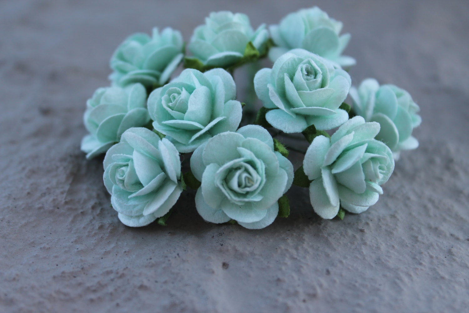 Flower Embellishments Mint Green Roses Decorations for - Etsy