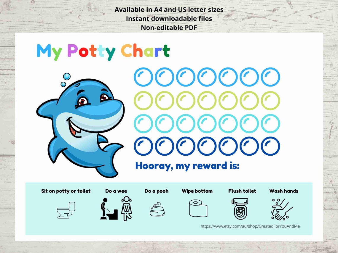 Baby Shark Potty Training Reward Chart Toddler Toilet | Etsy Baby Shark Potty Training Reward Chart Toddler Toilet | Etsy