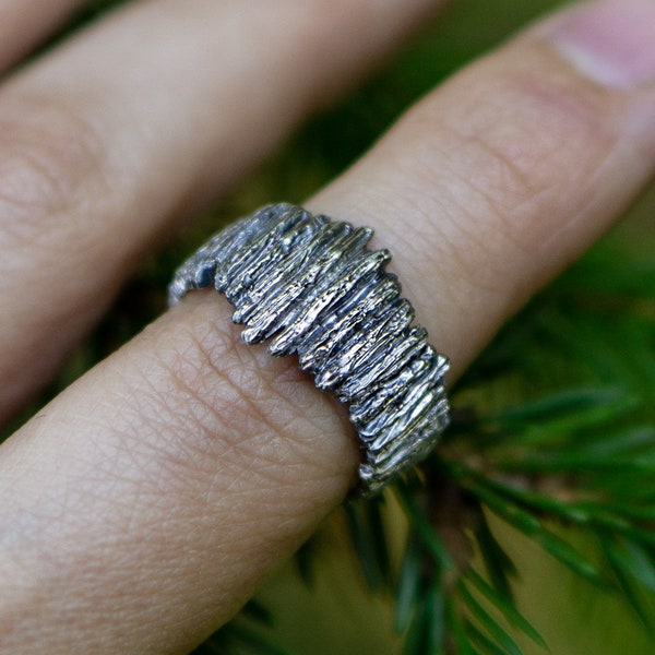 Tree Bark Ring - Etsy